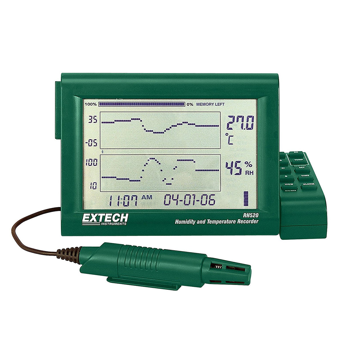 Registrador Gráfico con Pantalla LCD de Temperatura y Humedad, y Calcu ...