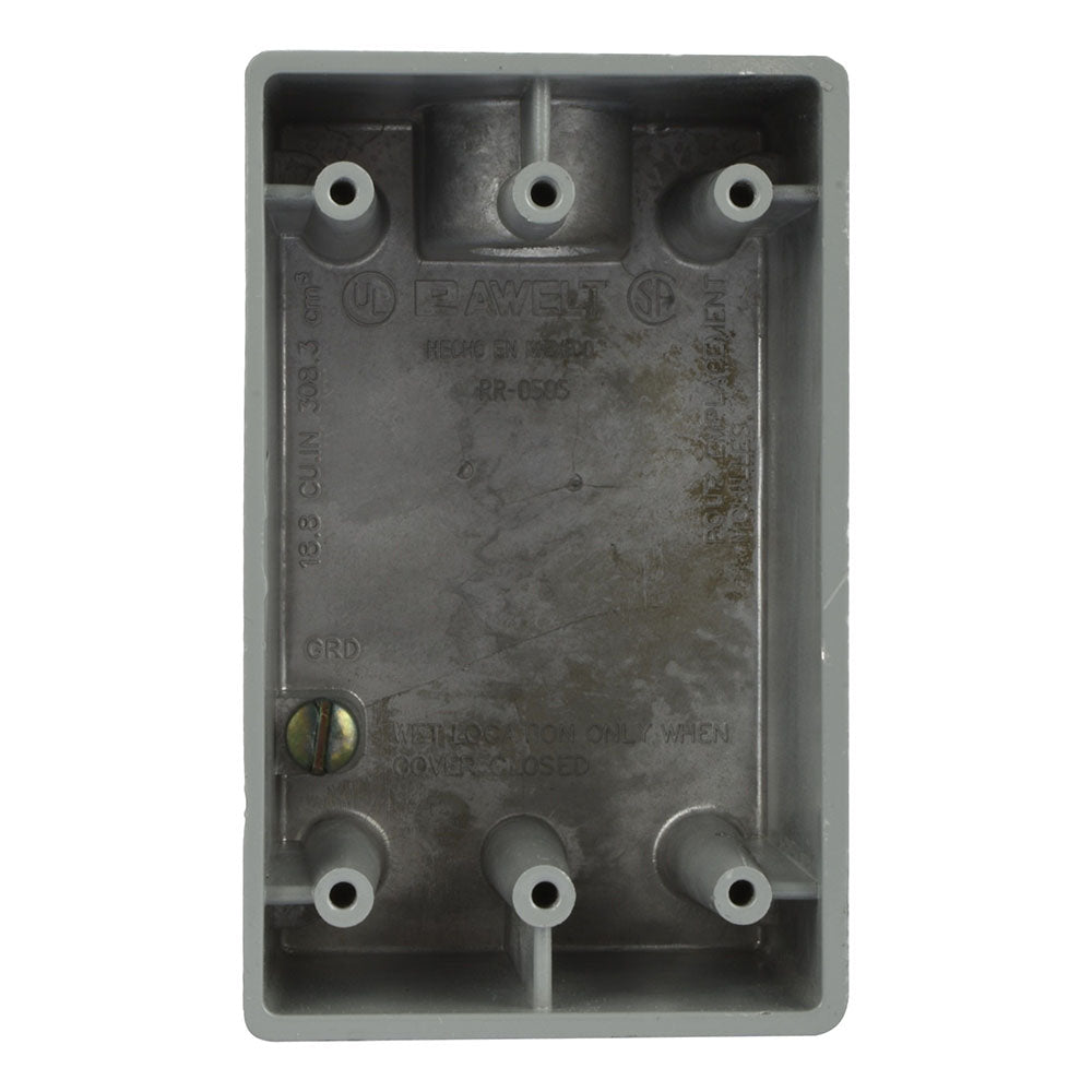 Caja Rectangular a Prueba de Interperie 1 Hub 1/2 Pulgada - RAWELT RR- - Tienda Grupo INCASA